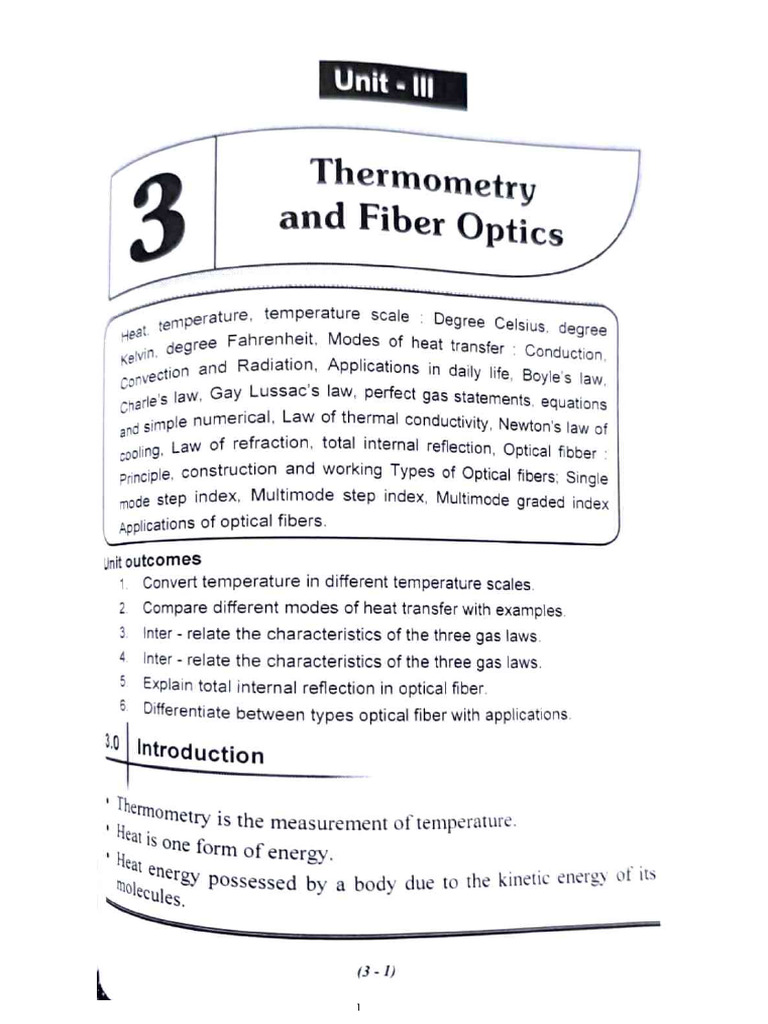 Thermometry and Optics | PDF