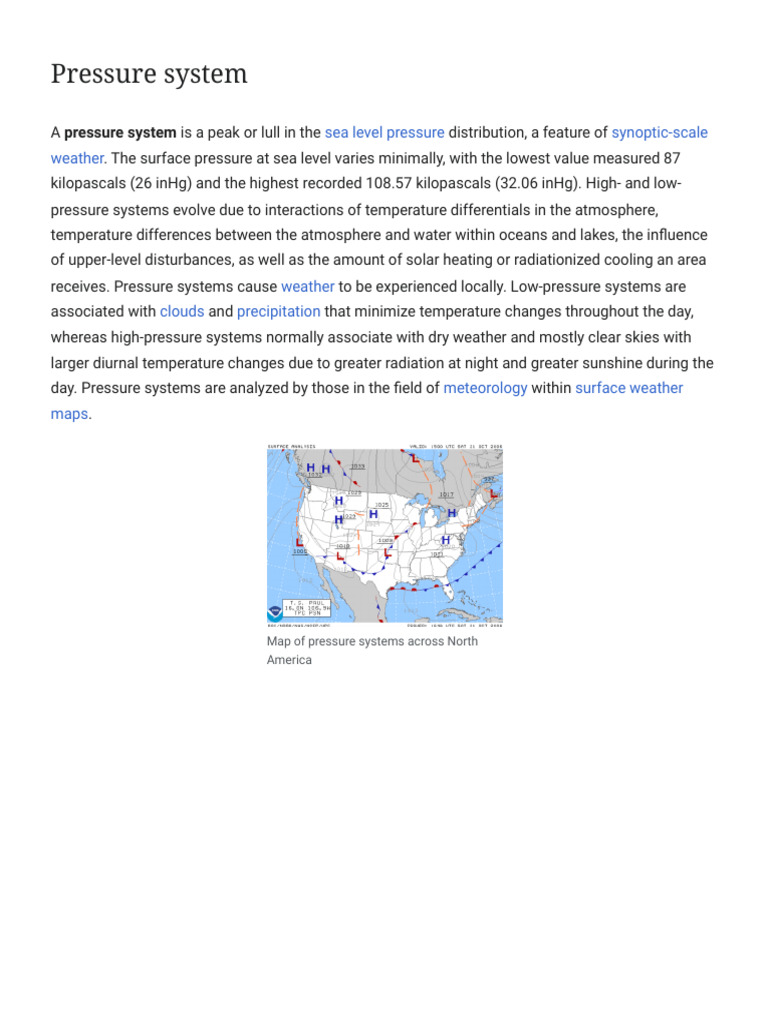 Pressure System - Wikipedia | PDF | Gases | Physical Phenomena