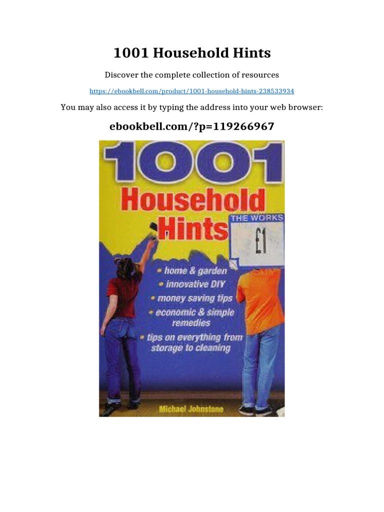 1001 household hints pdf available | PDF