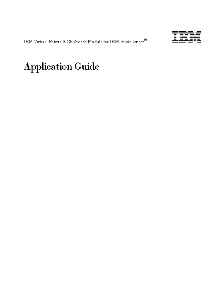 IBM Virtual Fabric 10Gb Switch Module For IBM BladeCenter Application Guide | Computer Network ...