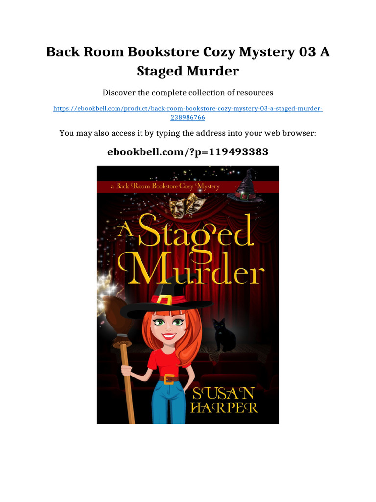 Back Room Bookstore Cozy Mystery 03 A Staged Murder Full Chapters ...
