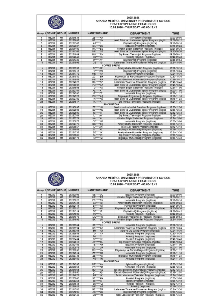 Tat2 Speaking Times and Venues Compressed | PDF