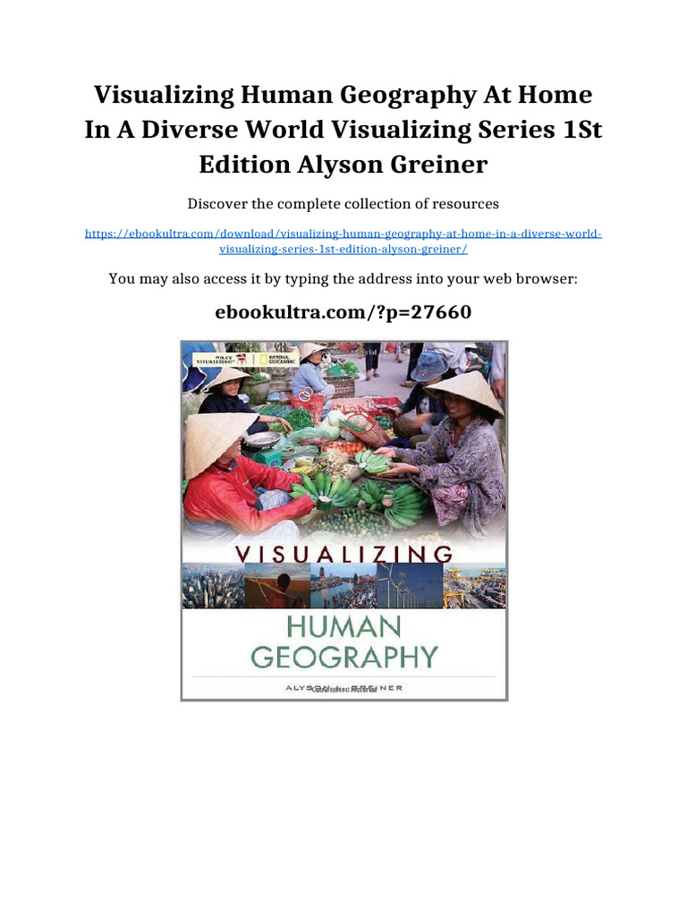 Visualizing Human Geography At Home in a Diverse World VISUALIZING ...