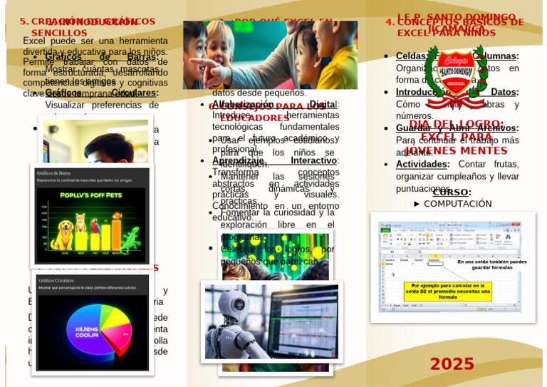 Triptico Computación - Excel | PDF | Comunicación humana | Cognición