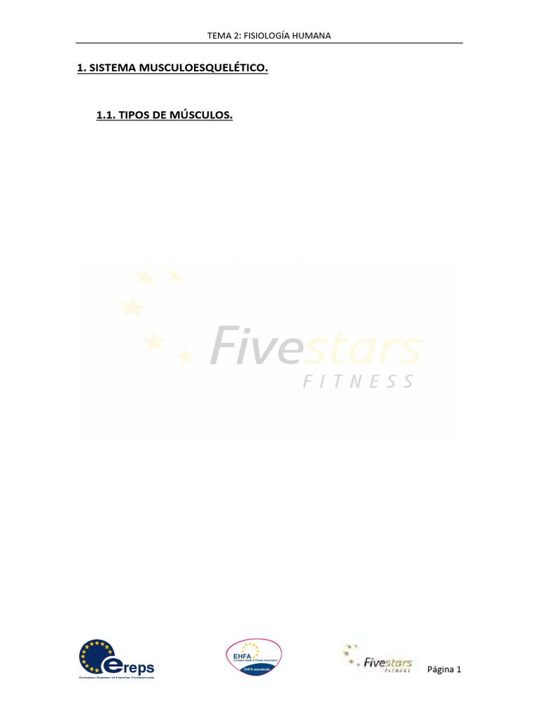 Tema 2.Fisiología Humana (1) | PDF | Músculo | Artería
