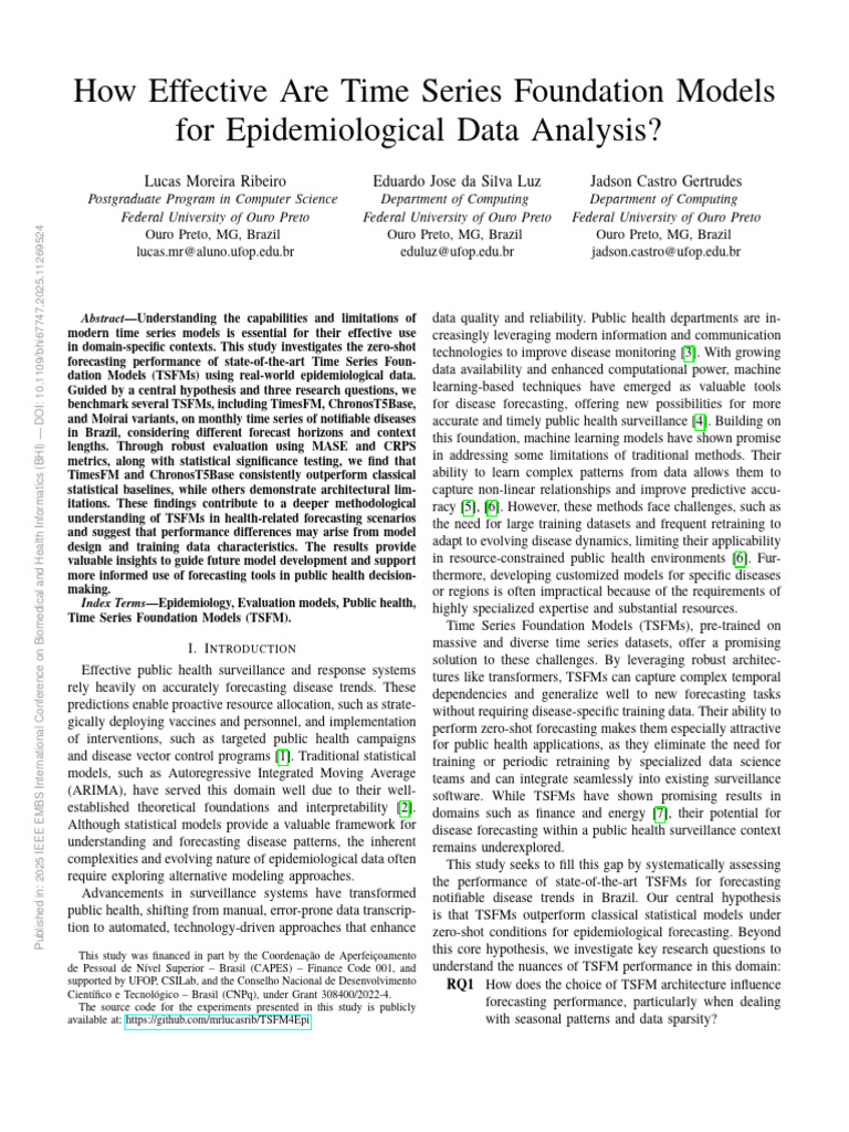 How Effective Are Time Series Foundation Models for Epidemiological ...