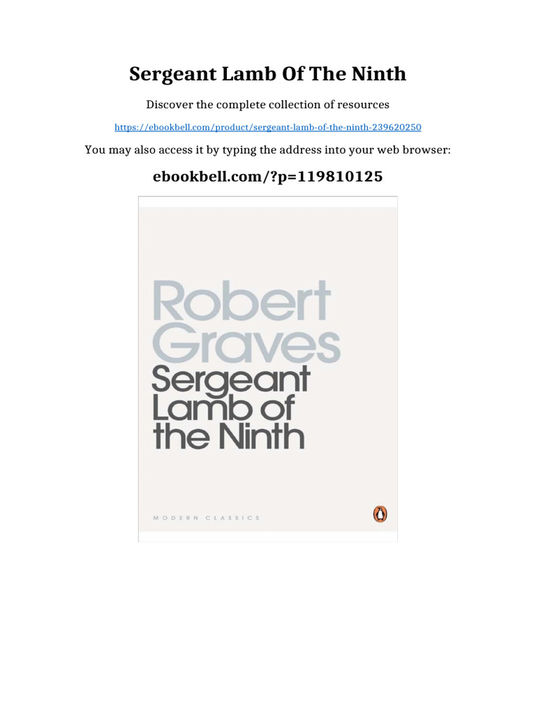 Sergeant Lamb of the Ninth Full Access | PDF