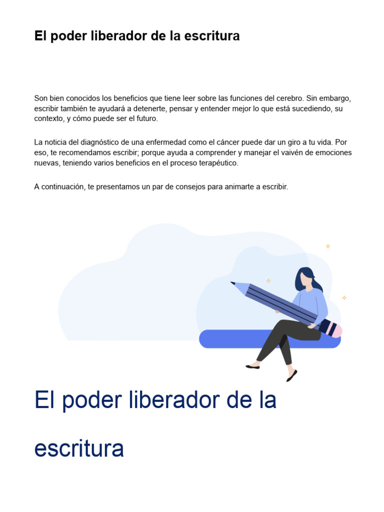 El Poder Liberador de La Escritura | PDF | Las emociones ...