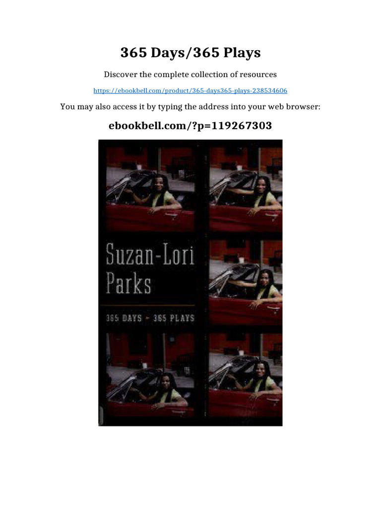 365 Days/365 Plays Latest PDF 2025 | PDF