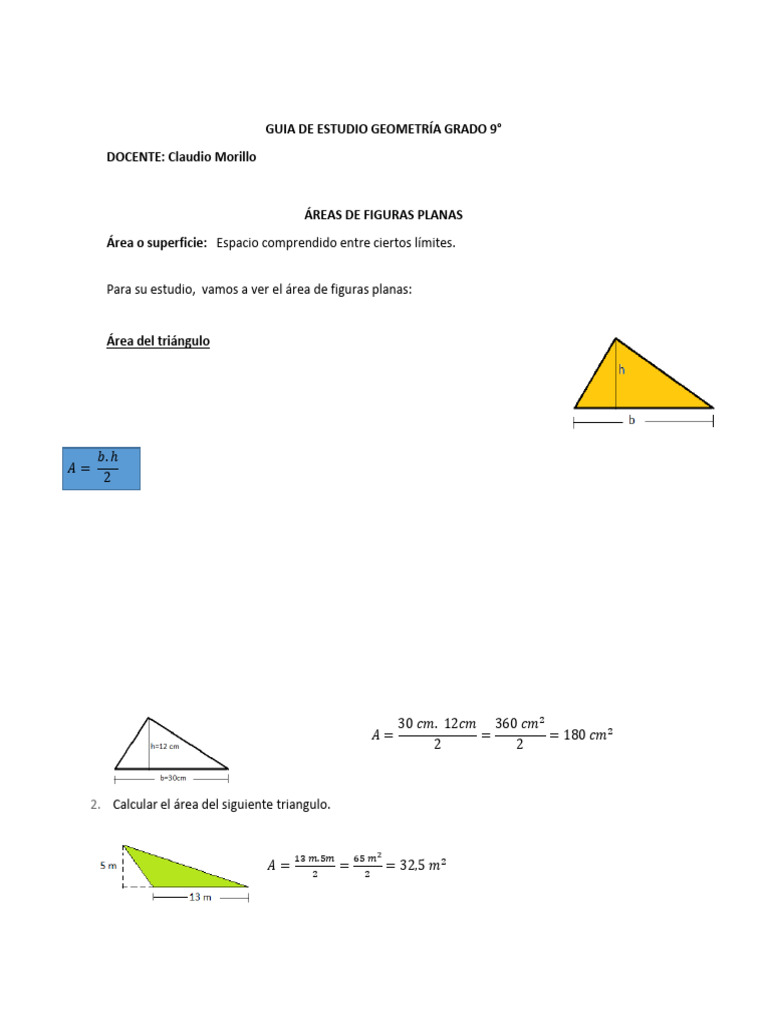 Geometria Figuras Planas | PDF | Triángulo | Rectángulo
