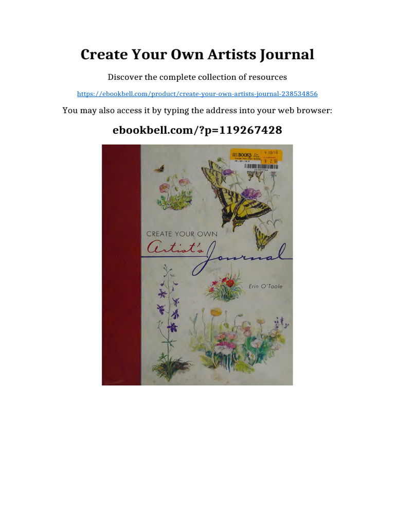 Create Your Own Artists Journal Digital Version 2025 | PDF