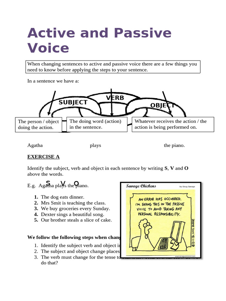 Active and Passive Voice | PDF | Verb | Subject (Grammar)