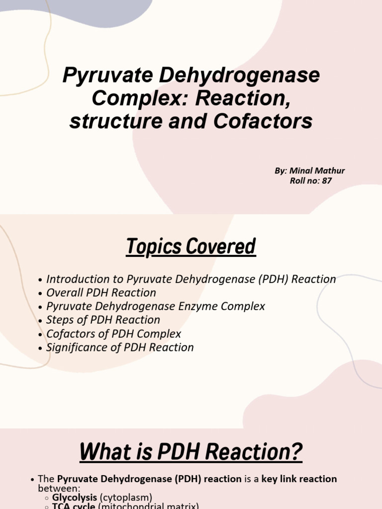 Pyruvate Dehydrogenase Complex.pptx | PDF | Glycolysis | Citric Acid Cycle