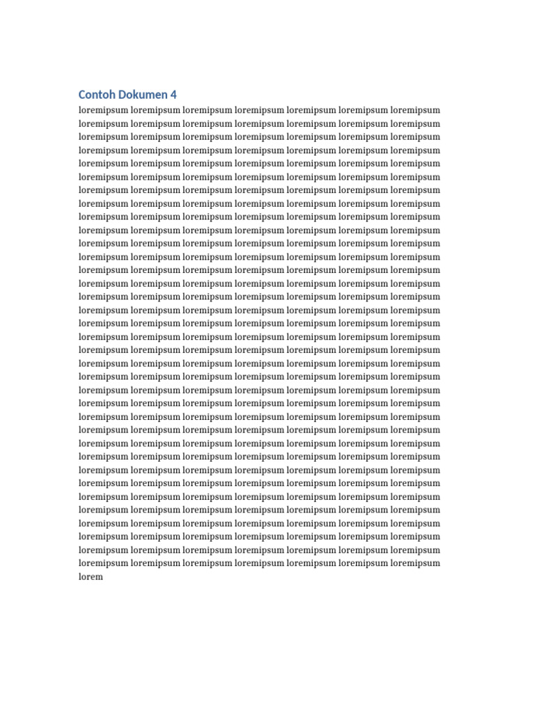 Contoh Dokumen 4 | PDF
