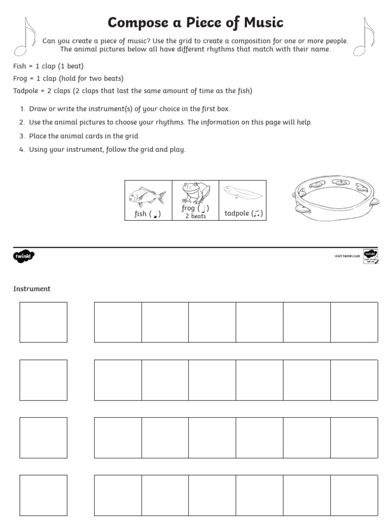 Compose a Piece of Music Activity Ver 3 | PDF