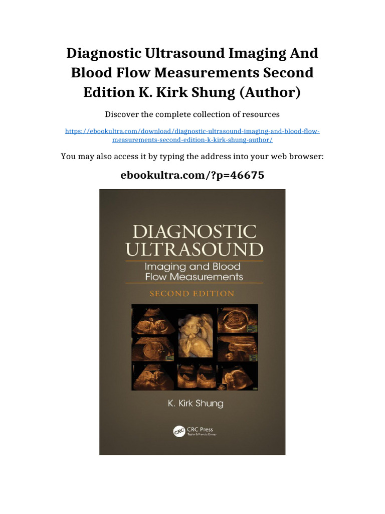 Diagnostic Ultrasound Imaging and Blood Flow Measurements Second ...