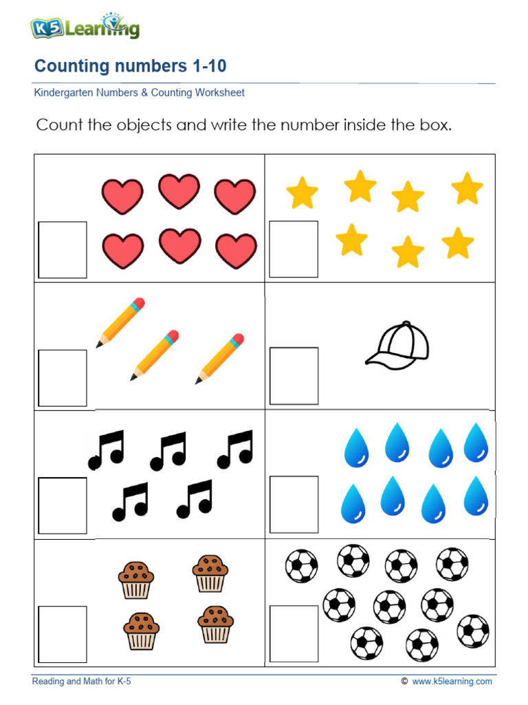 Kindergarten Counting to Ten 2 | PDF