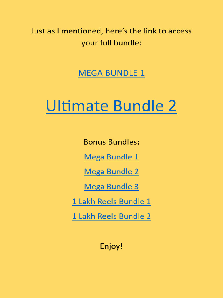 Ultimate Mega Bundle | PDF