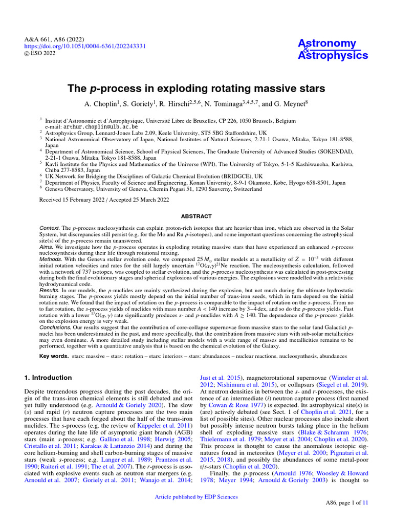 P Process | PDF | Astronomical Objects | Stellar Astronomy