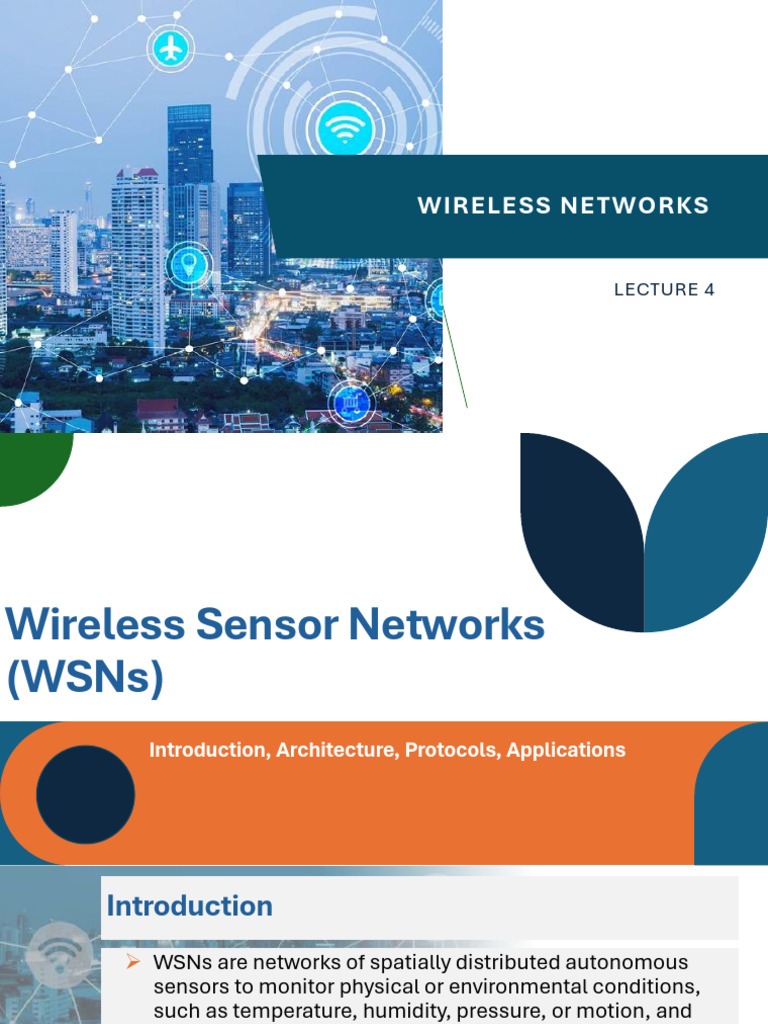 Wn Lecture 4 | PDF | Wireless Sensor Network | Cognitive Radio
