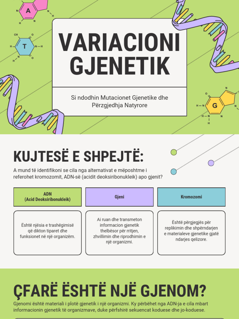 Genetic Variation Education Presentation in Green Beige Style (1) | PDF