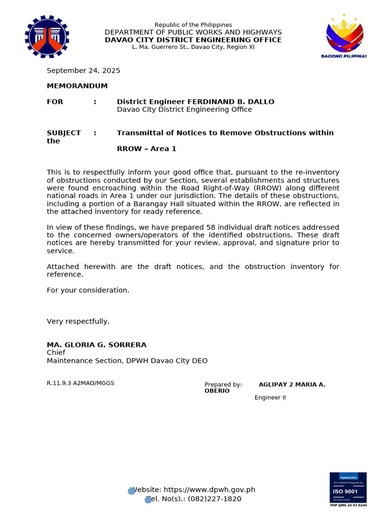 Obstructions Inventory | PDF | Government | Justice