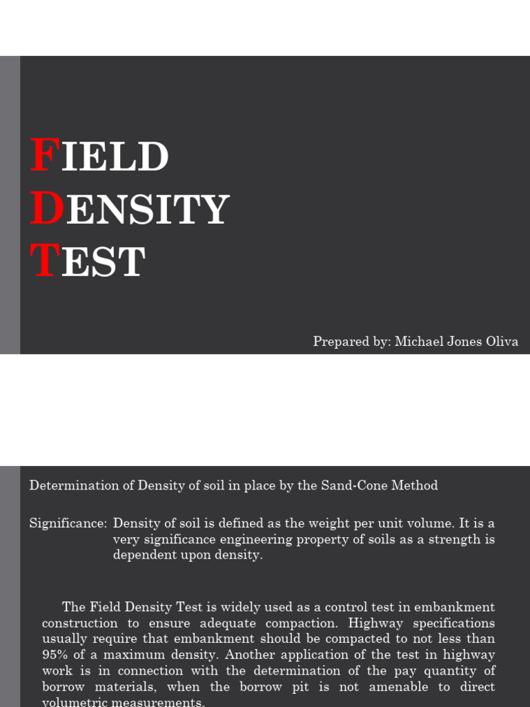 fdt | PDF | Density | Sand
