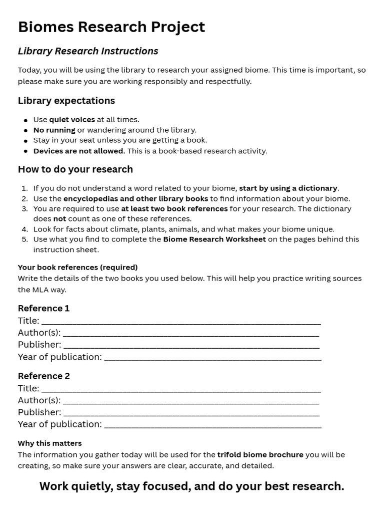 Biomes Research Project | PDF