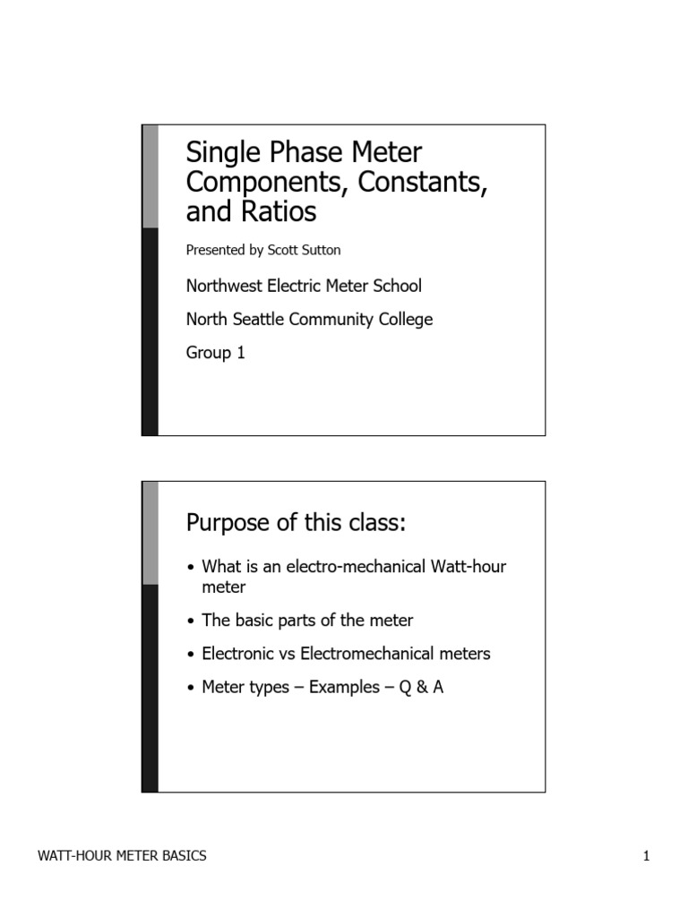 Tab 6 Single Phase Meter Components Ratios BW | PDF | Gear | Inductor