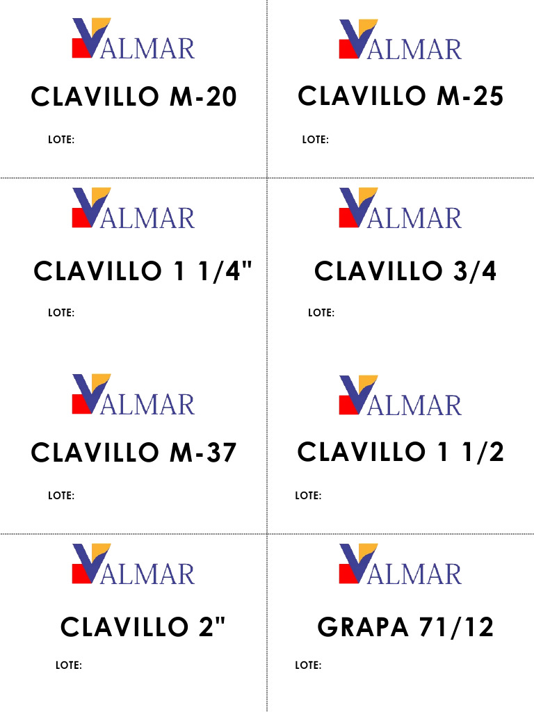 FICHAS VALMAR | PDF