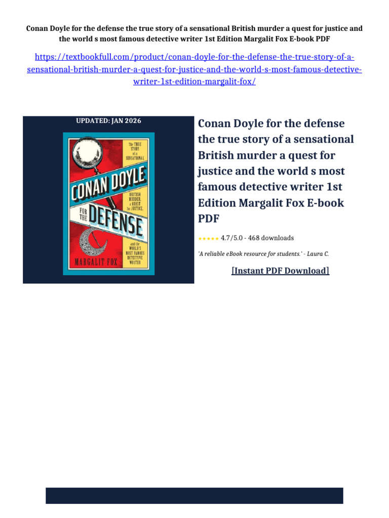 Conan Doyle for the defense the true story of a sensational British ...