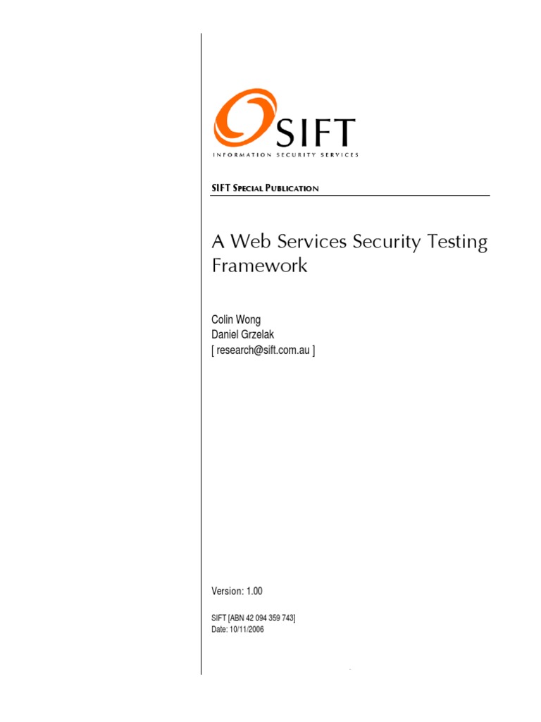 Web Services Security Testing Framework | PDF | Soap | Threat (Computer)