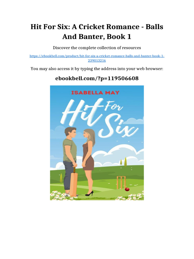 Hit For Six: A Cricket Romance - Balls and Banter, Book 1 Updated 2025 ...