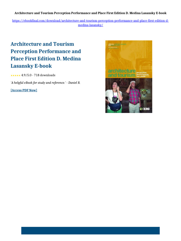 Architecture and Tourism Perception Performance and Place First Edition ...