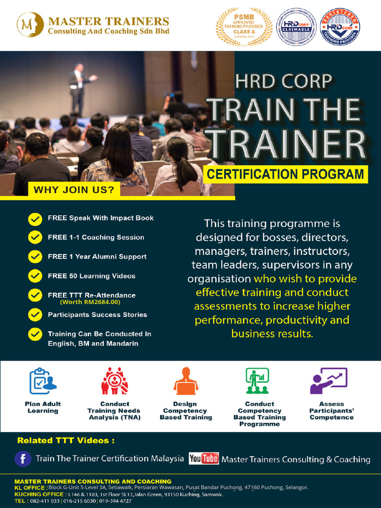Master Trainers TTT Certification Program Flyer 2025 | PDF