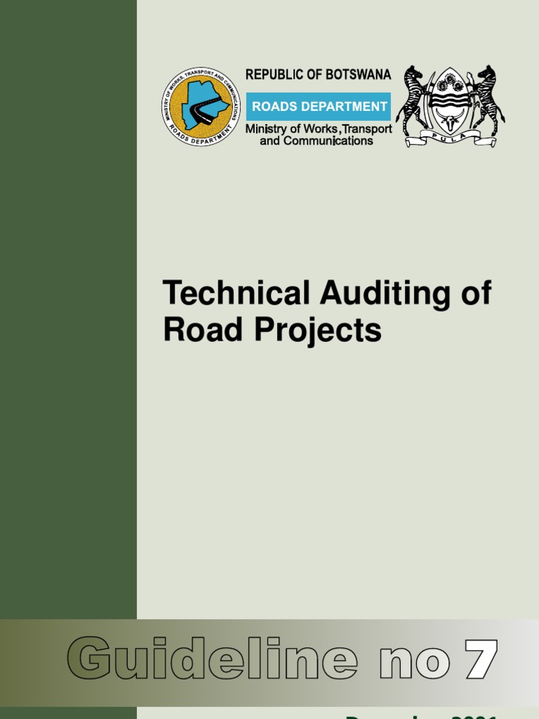 Guideline 7 Technical Auditing of Road Projects | PDF | Audit | Quality ...