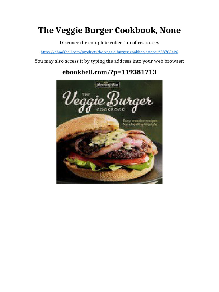 The Veggie Burger Cookbook, None Updated 2025 | PDF | Photosynthesis ...
