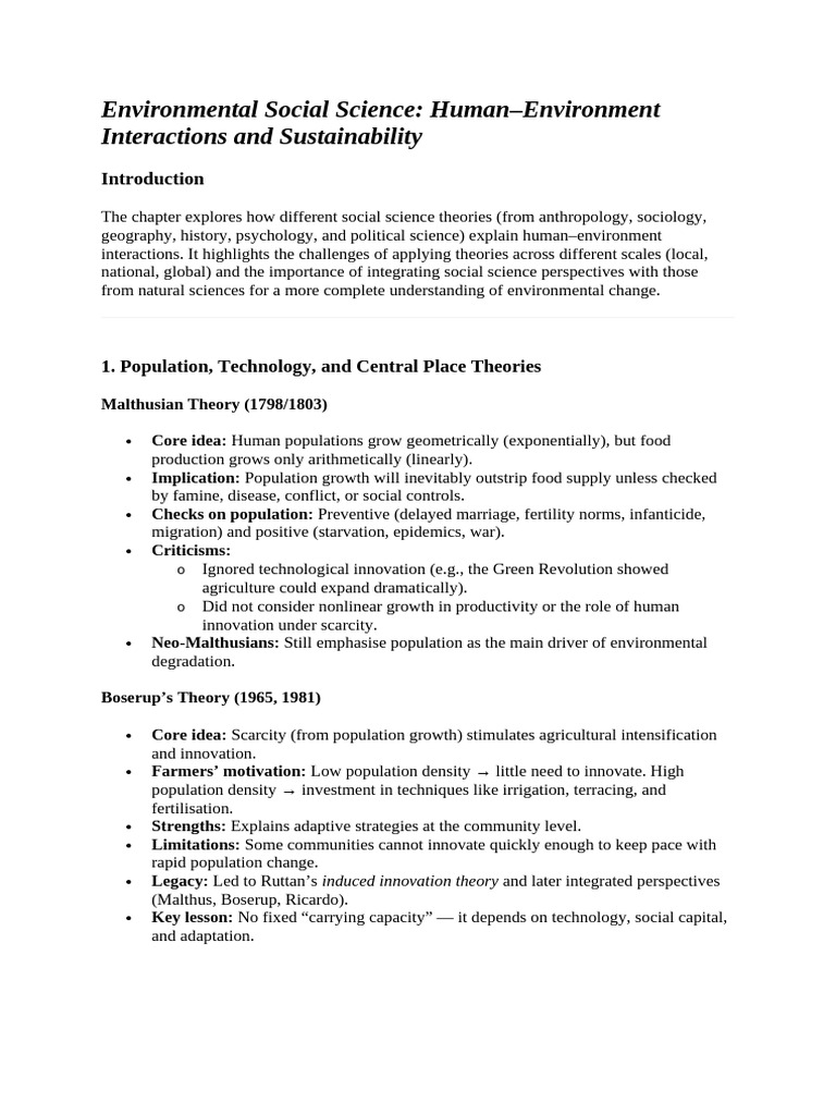 Social Interactions and Sustainability | PDF | Human Migration ...