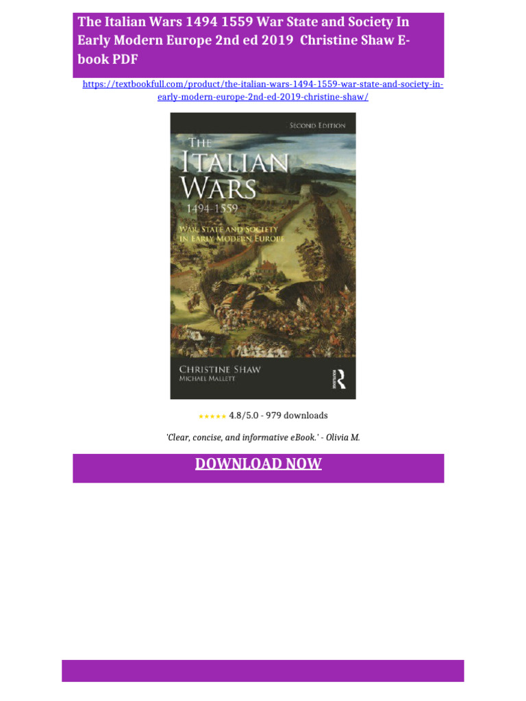 The Italian Wars 1494 1559 War State and Society In Early Modern Europe ...