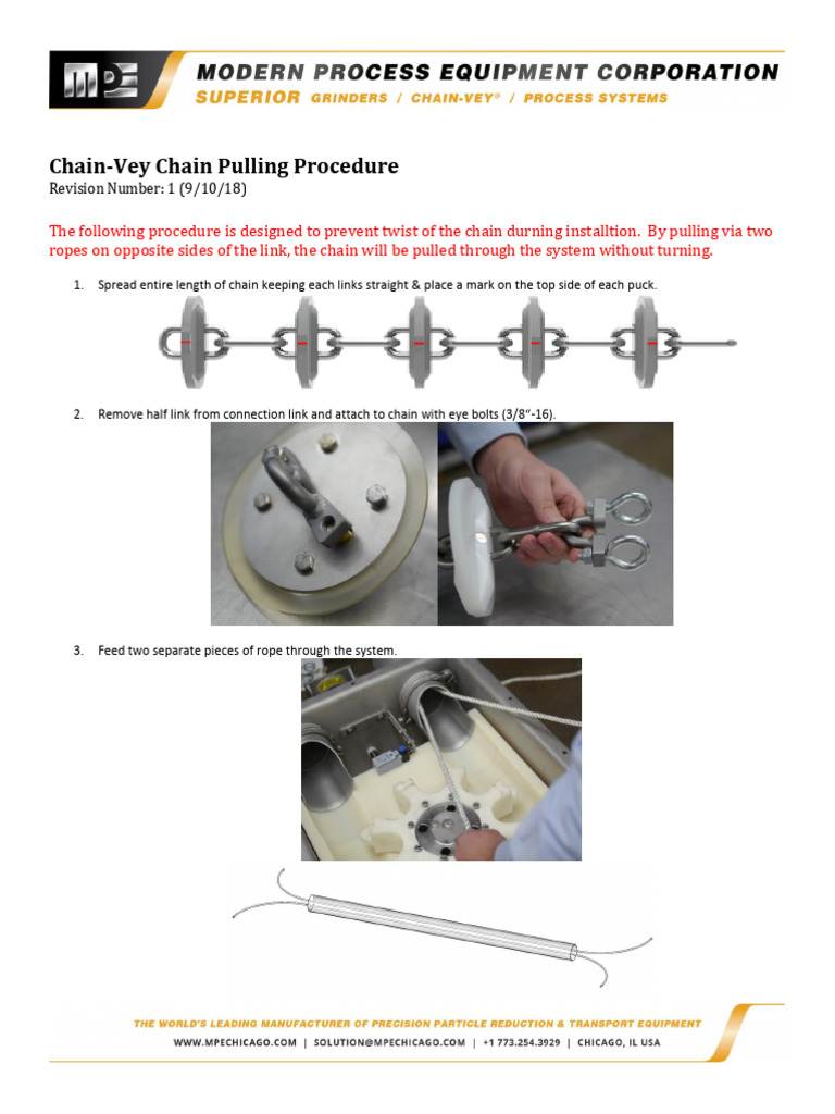 Chain-Vey Chain Installation Procedure | PDF
