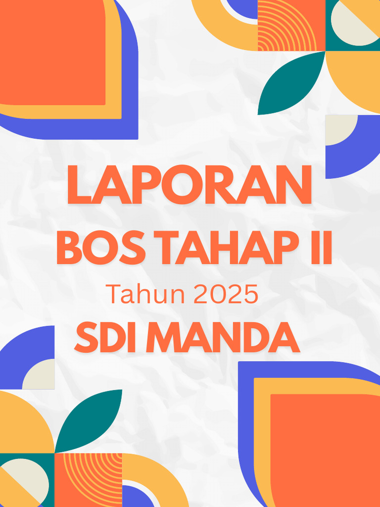 Oranye Biru Dan Hijau Modern Laporan Mingguan Cover | PDF