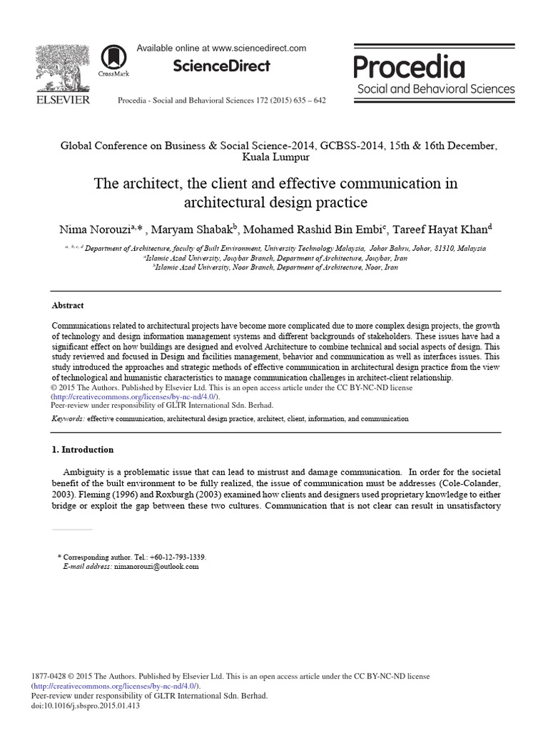 3. the Architect, The Client and Effective Communication in ...