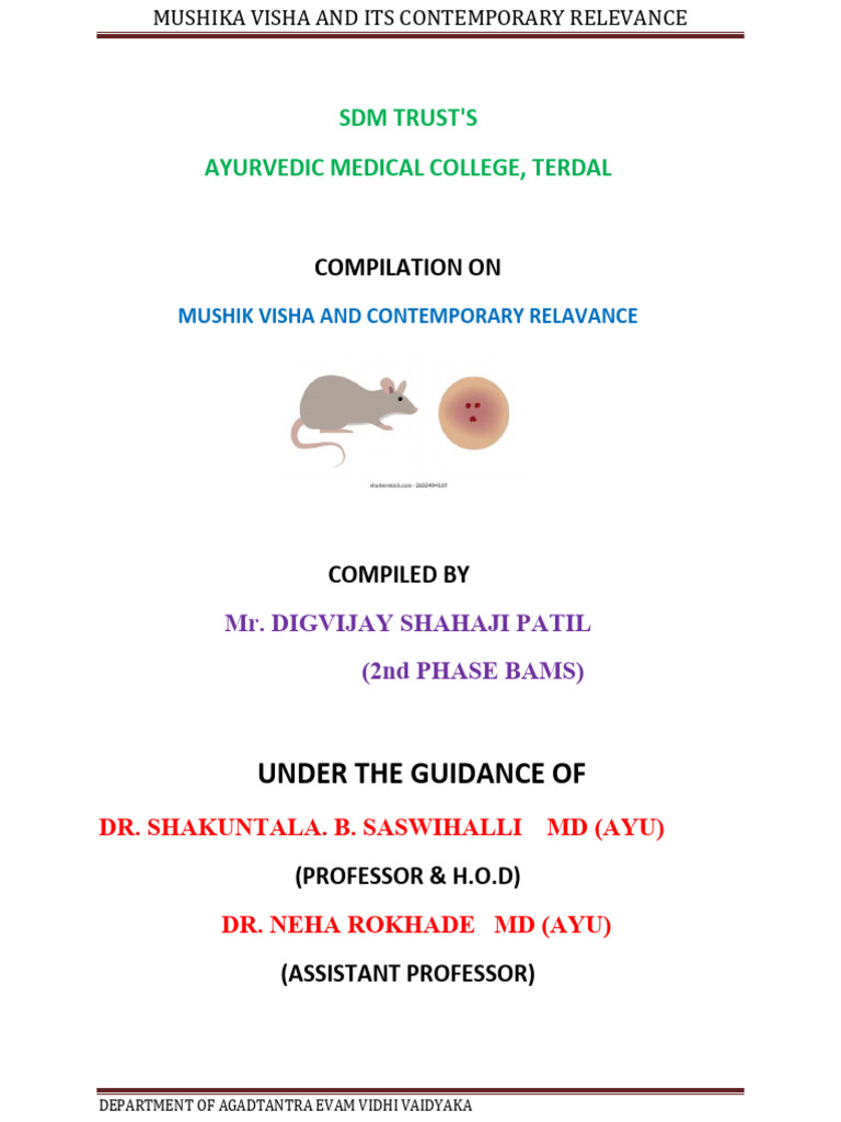 Mushika visha agadatantra compilation (1) (3) (1) (8) | PDF | Medical ...