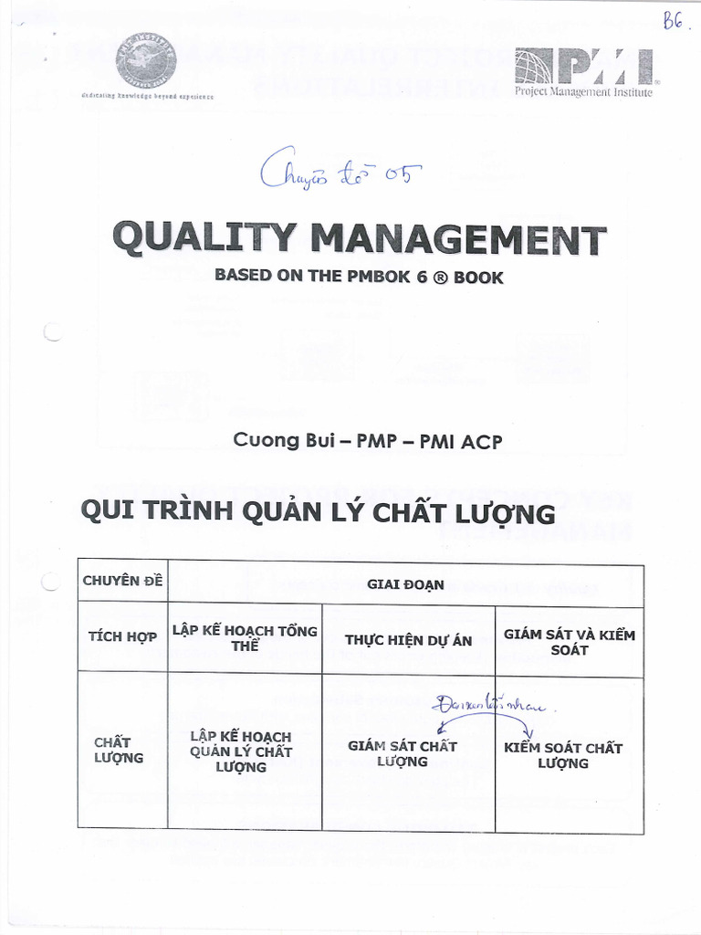 Project Quality Management | PDF
