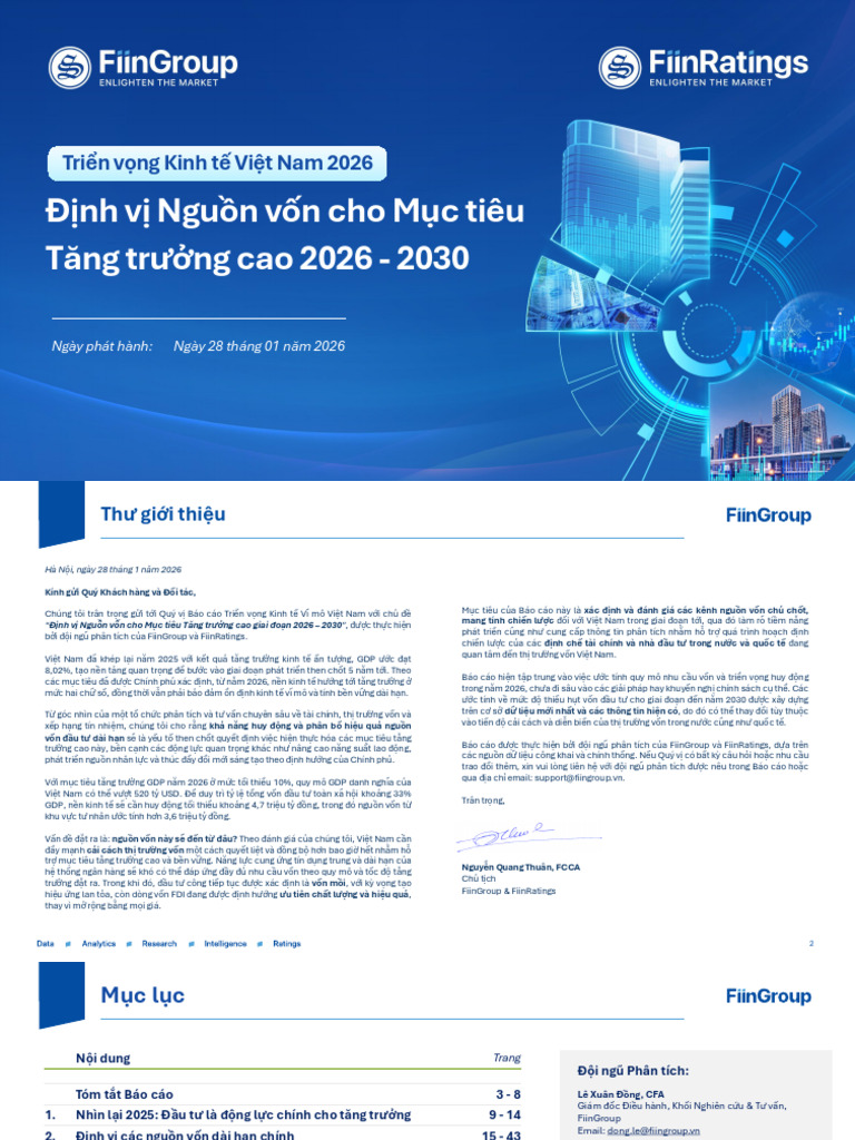 FiinGroup Dinh Vi Nguon Von Cho Muc Tieu Tang Truong 2026 | PDF