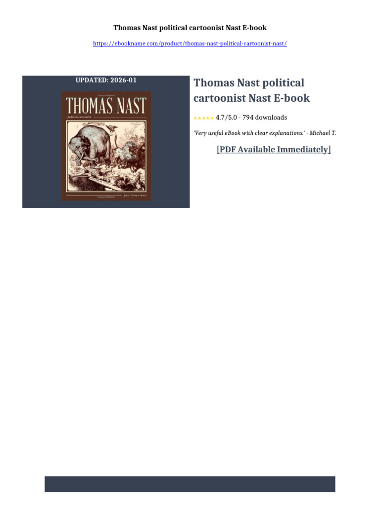 Thomas Nast Political Cartoonist Nast Ebook Testbank Solutions Multi ...