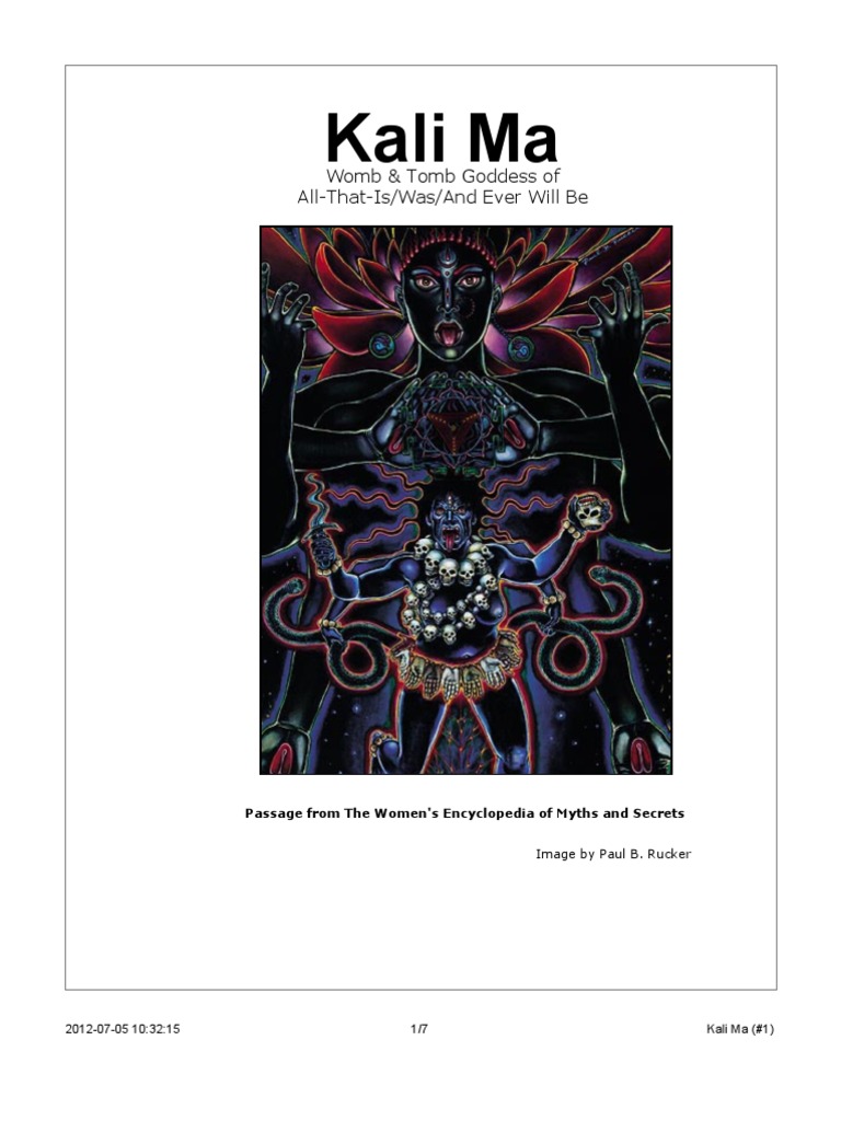 Kali Ma: Womb & Tomb Goddess | PDF