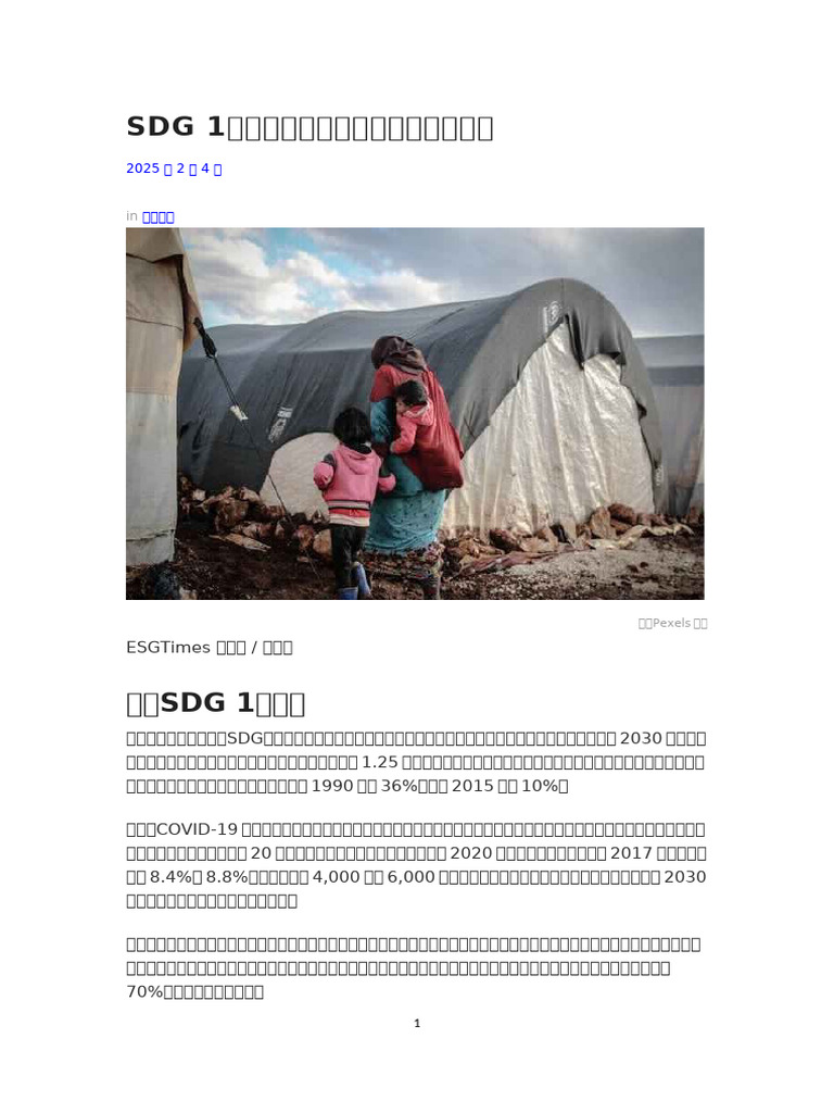 SDG 1 | PDF