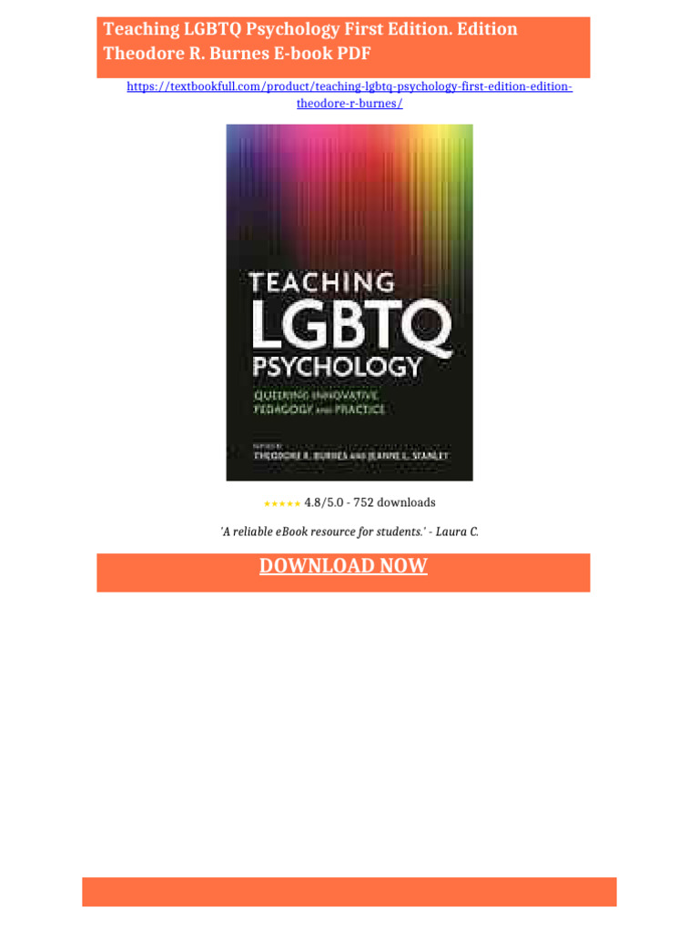 Teaching LGBTQ Psychology First Edition. Edition Theodore R. Burnes ...