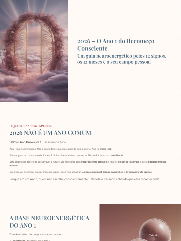 2026 O Ano 1 Do Recomeco Consciente | PDF